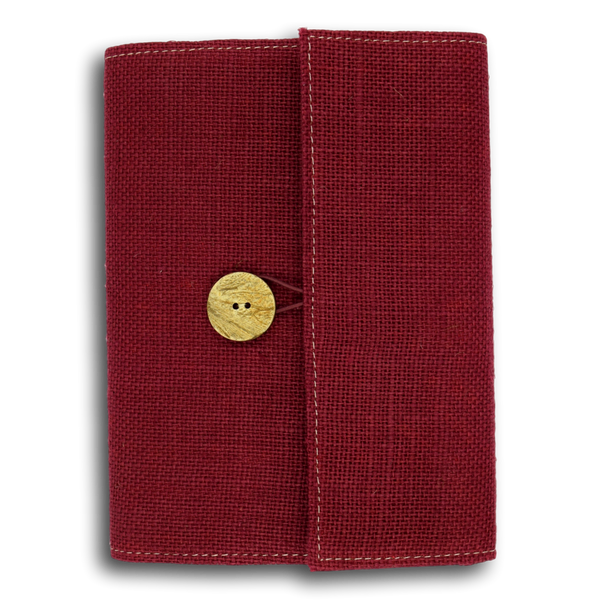 Burgundy Jute Notebook Journal: MyPapermake - mypapermake.com